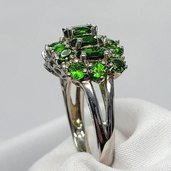 JTV/HSN | Jewelry | Nwot Beautiful Jtvhsn Sterling Silver Emerald Ring ...